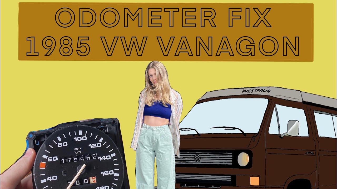 1985 VW Vanagon ODOMETER FIX// How to drop dash cluster on VW Van - YouTube
