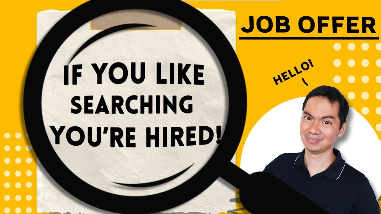 I have a job for you - YouTube