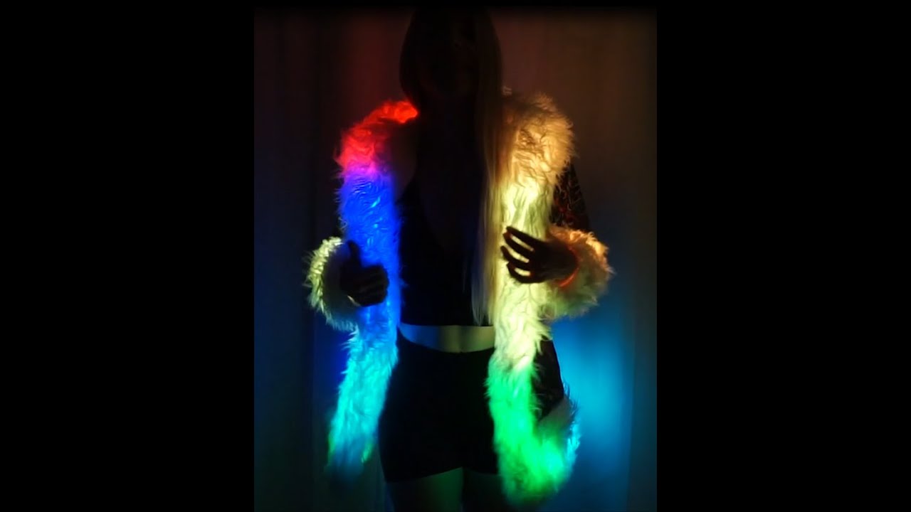 LED Clothing Fur Coat Light Up Jacket - YouTube