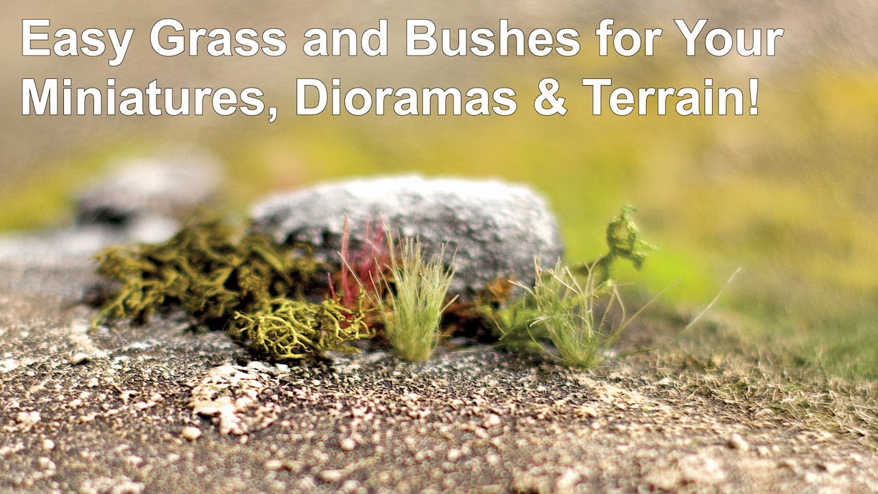 Quick and Easy Grass/Bushes for Your Miniature Terrain and Models - YouTube