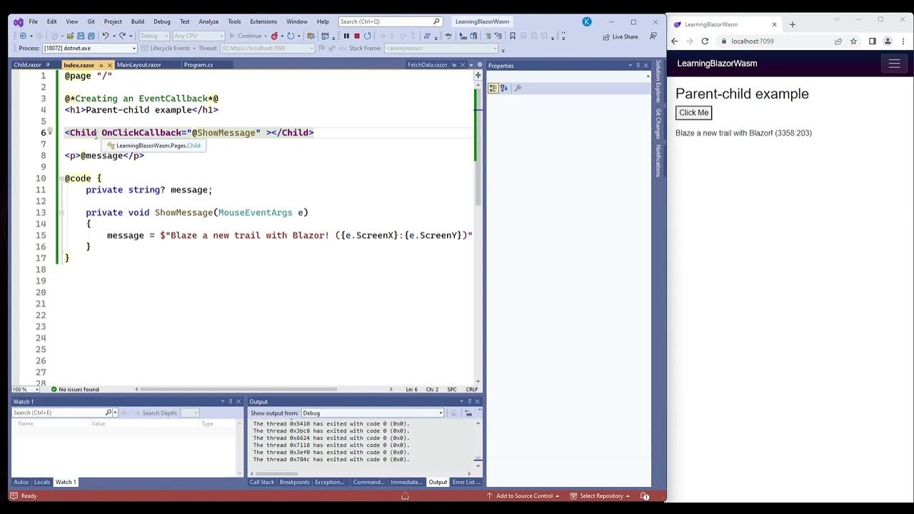 Learning Blazor as a Beginner: 14 Creating Custom Callbacks - YouTube