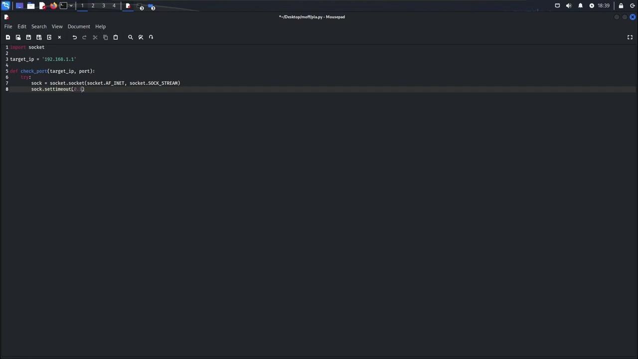 How to scan for open ports in python | Kali Hacking - YouTube