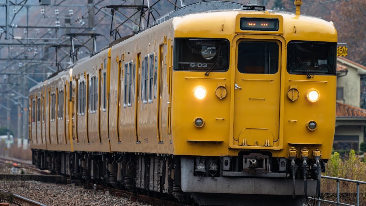 [日本鉄道] JR서일본 하쿠비선 115계 보통열차 통과 / JR西日本 伯備線 115系 - YouTube