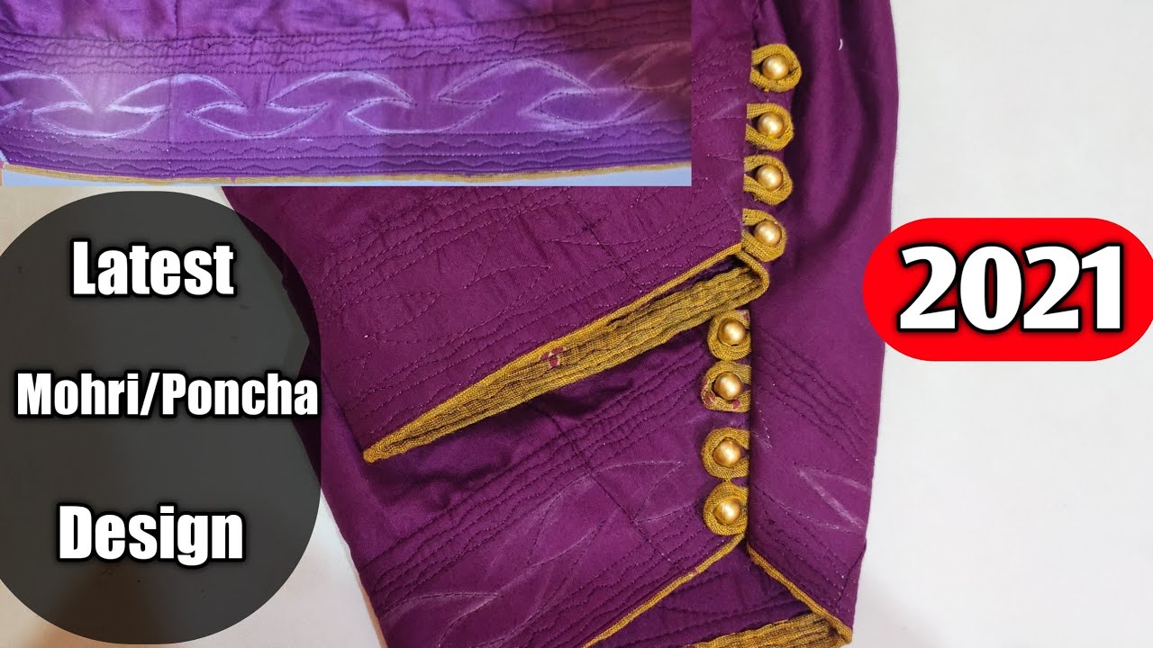 Latest mohri/poncha design cutting and stitching | mohri design ...
