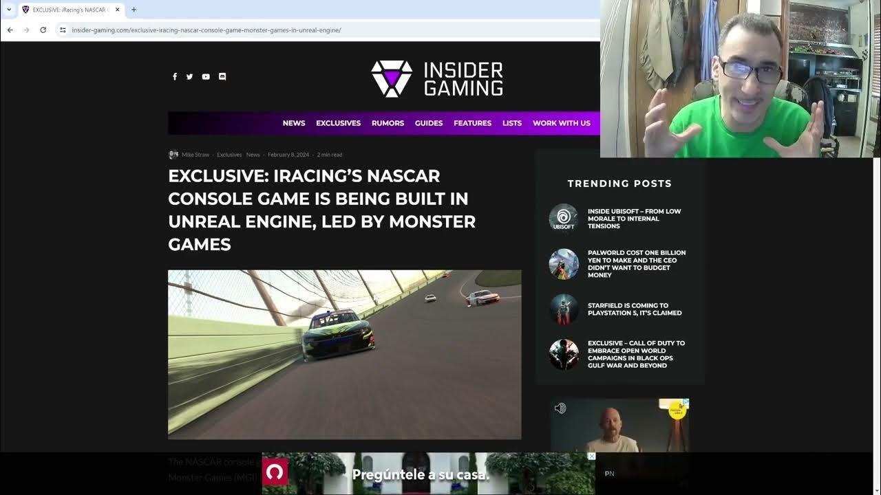 IRacing Nascar game interview from Insider Gaming - YouTube