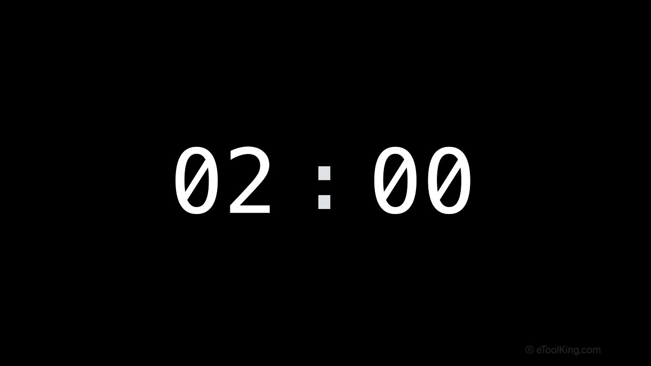2 minutes (120 seconds) Countdown Timer with Alarm #new #4k - YouTube