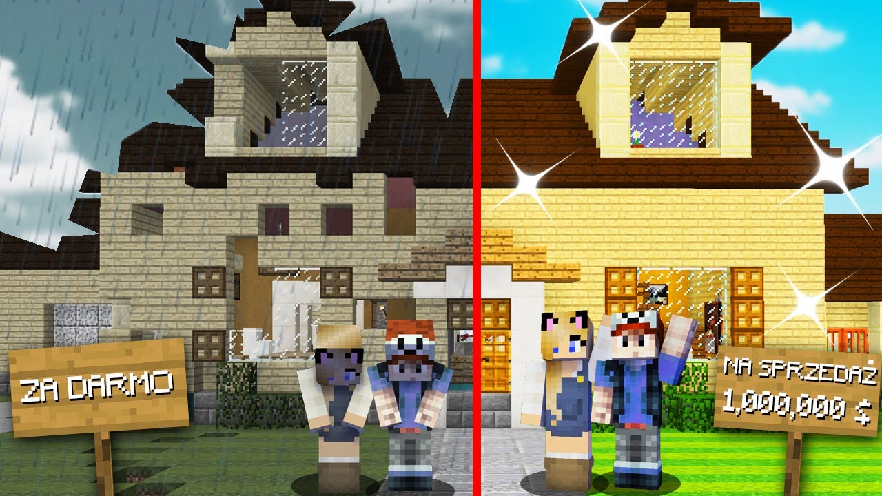 ODPICOWALIŚMY NASZ NOWY DOM W MINECRAFT | Vito i Bella - YouTube