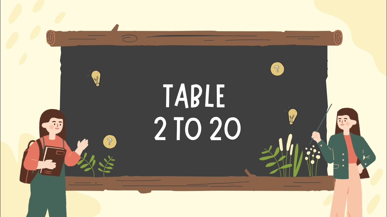 2 to 20 table|Table of two|tables 2 to 20 in hindi|maths table|2 se 20 ...