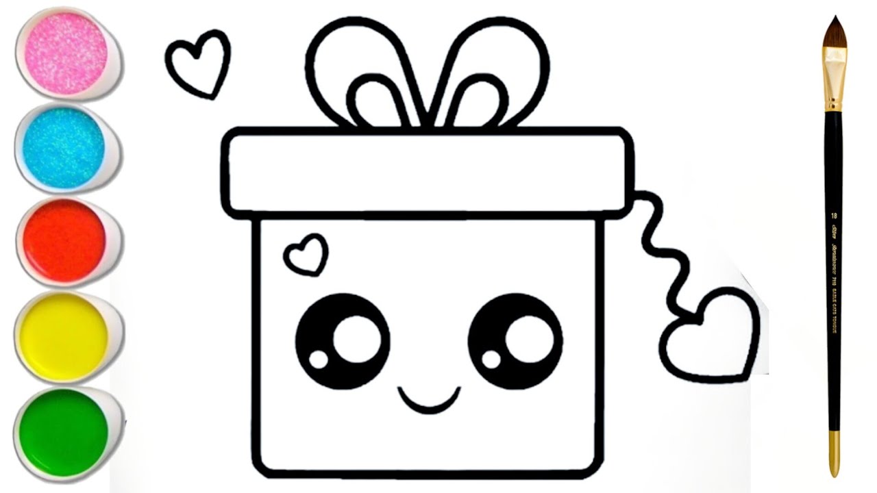 HOW TO DRAW CUTE 🎁GIFT | how to drawing - YouTube