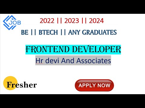 HR Devi and associate Frontend developer 2022 ||2023 ||2024 hired off campus drive fresher are ...