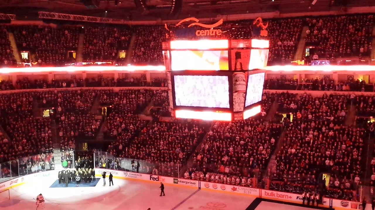 TRUE NORTH! Canadian Anthem - NHL Winnipeg Jets vs.New York Islanders ...