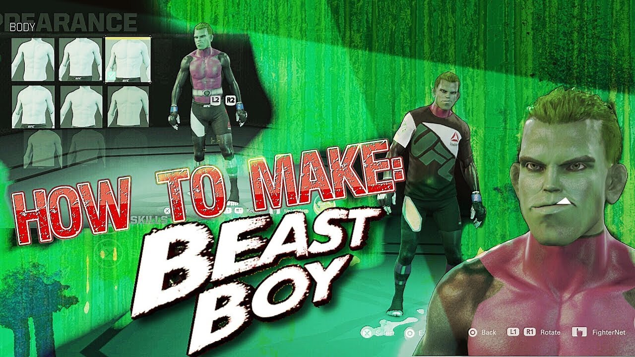 How To Make: Beast Boy in UFC 2 & UFC 3 - YouTube