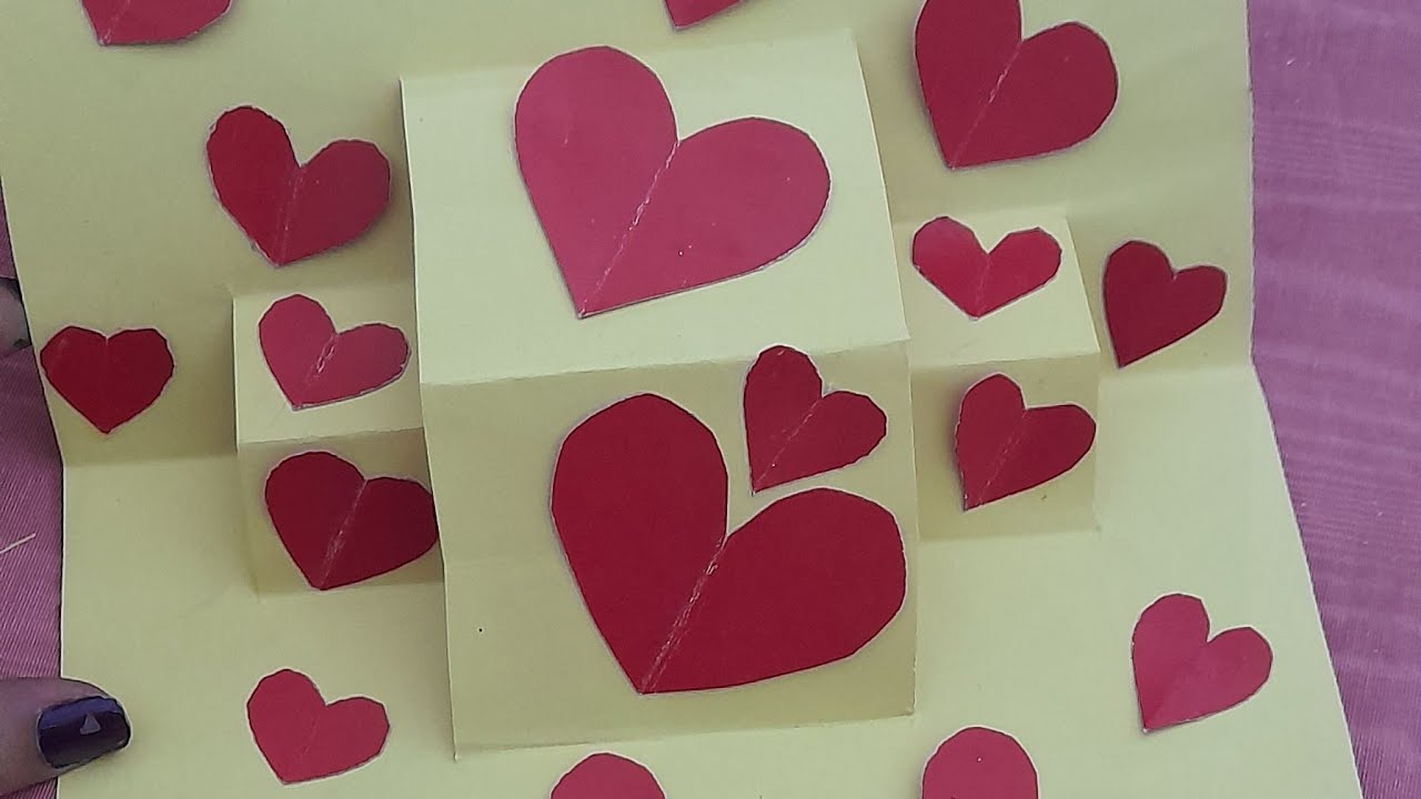 How to make 3d Heart card / Card making tutorial easy / Ranis Artwork ...