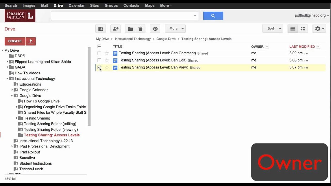 How To Google Drive Access Levels - YouTube