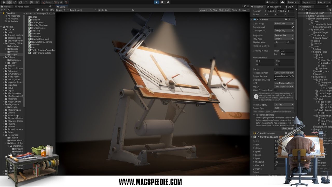 Rigging up the proper drafting table and making it work - YouTube