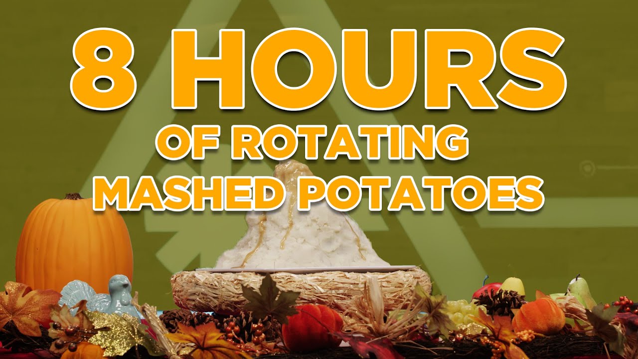 8 Hour Cozy Thanksgiving Mashed Potato Mountain - YouTube