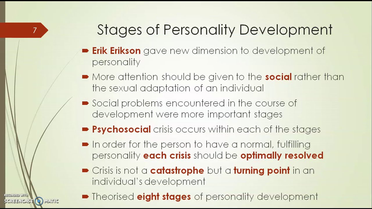 Topic 7.3 - Stages of Personality - Erik Erikson - YouTube