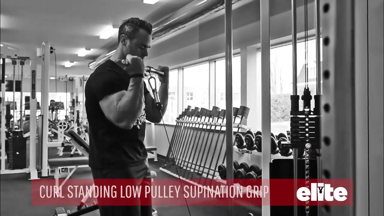 Curl Standing Low Pulley Supination Grip Youtube