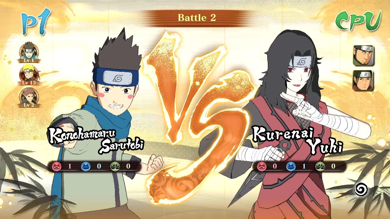 KONOHAMARU SARUTOBI vs KURENAI YUHI (Super Hard) NARUTO X BORUTO ...