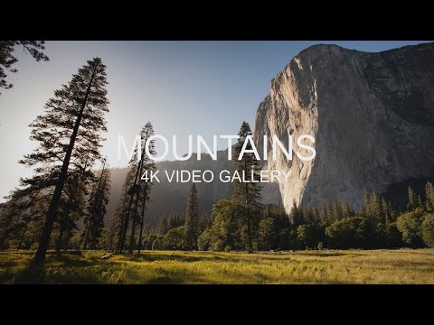 Mountains video gallery | 1 hour of mountain pictures in 4K HD | Turn your TV into a living gallery