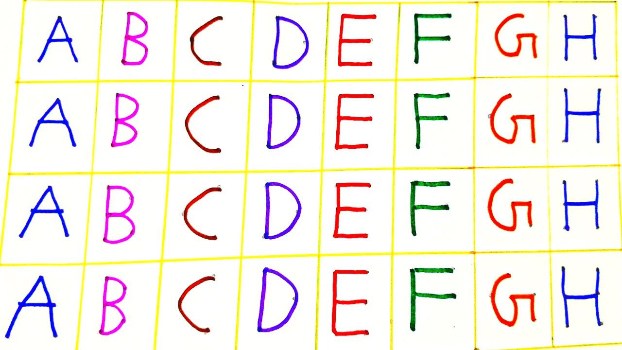 TRACE THE LINE A, B, C, D WRITING USING DOTS | Teaching how to write ...