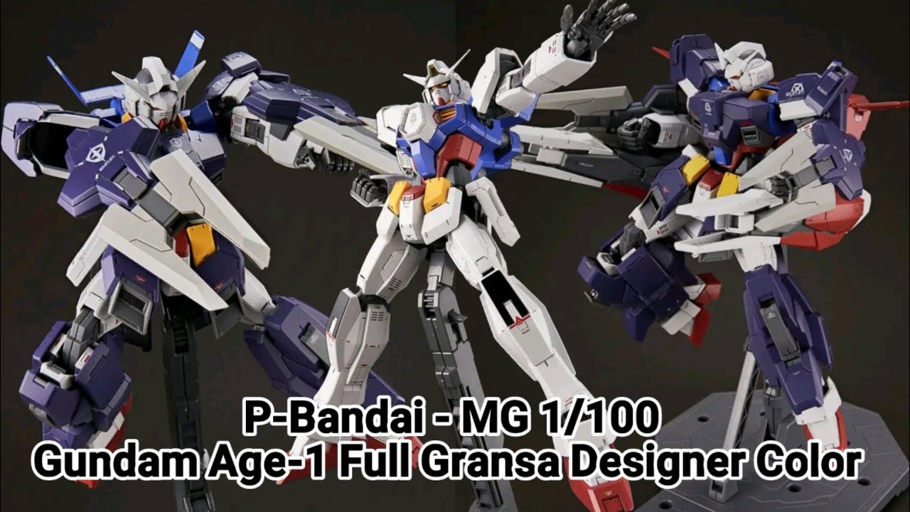 P-Bandai - MG 1/100 - Gundam Age-1 Full Gransa Designer Color - YouTube