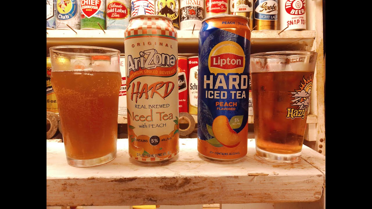 Lipton Hard Peach Tea 5% - Arizona Hard Peach Tea 5% - Comparison Video ...