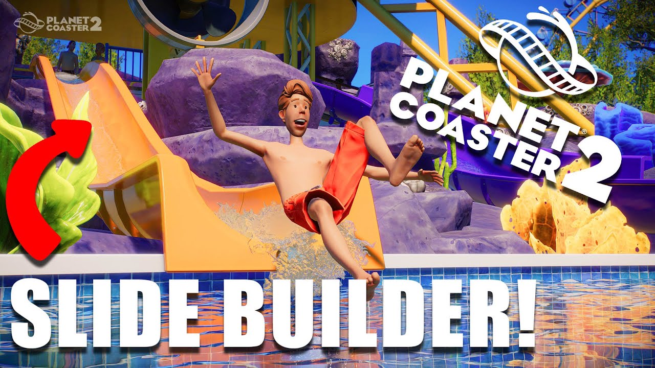 Silde/Flume Builder in PLANET COASTER 2! Gameplay - YouTube