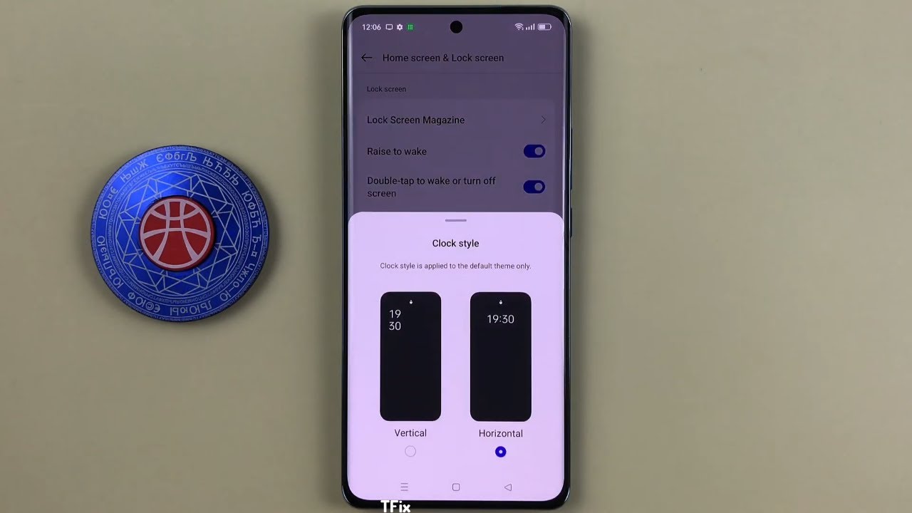 How to change the lock screen clock style on OPPO Reno10 5G Android 13 ...