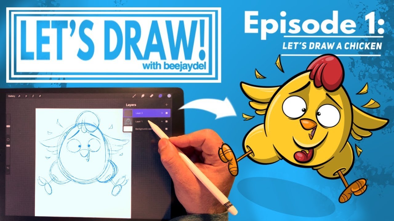 Let's Draw! Episode 1: Chicken - YouTube