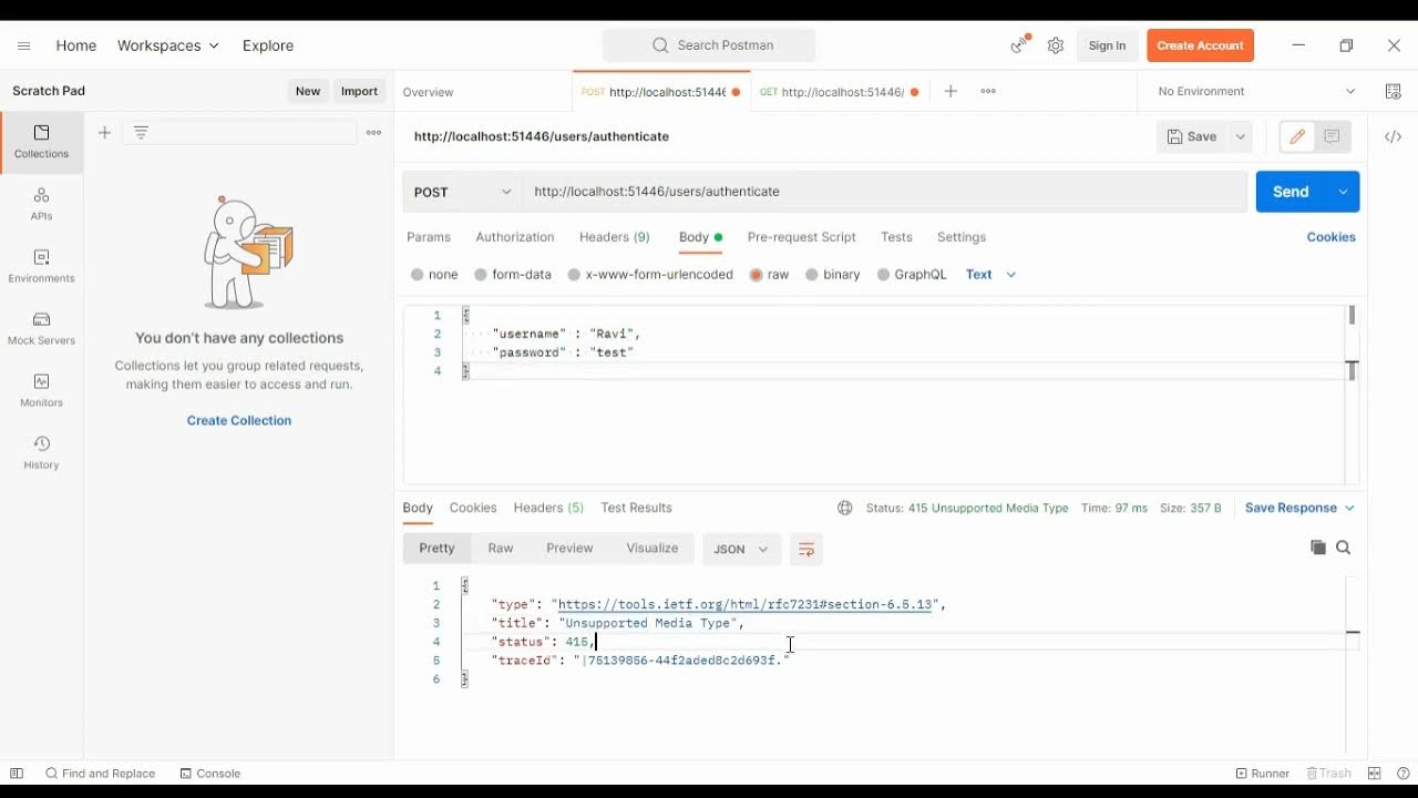 Unsupported Media Type | Errorcode 415 | Postman Issue - YouTube
