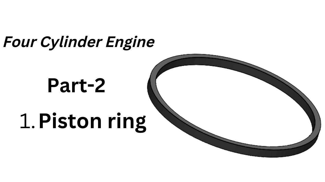 Four cylinder engine Part--2 __piston ring__ ||Solid work tutorial__#14 ...
