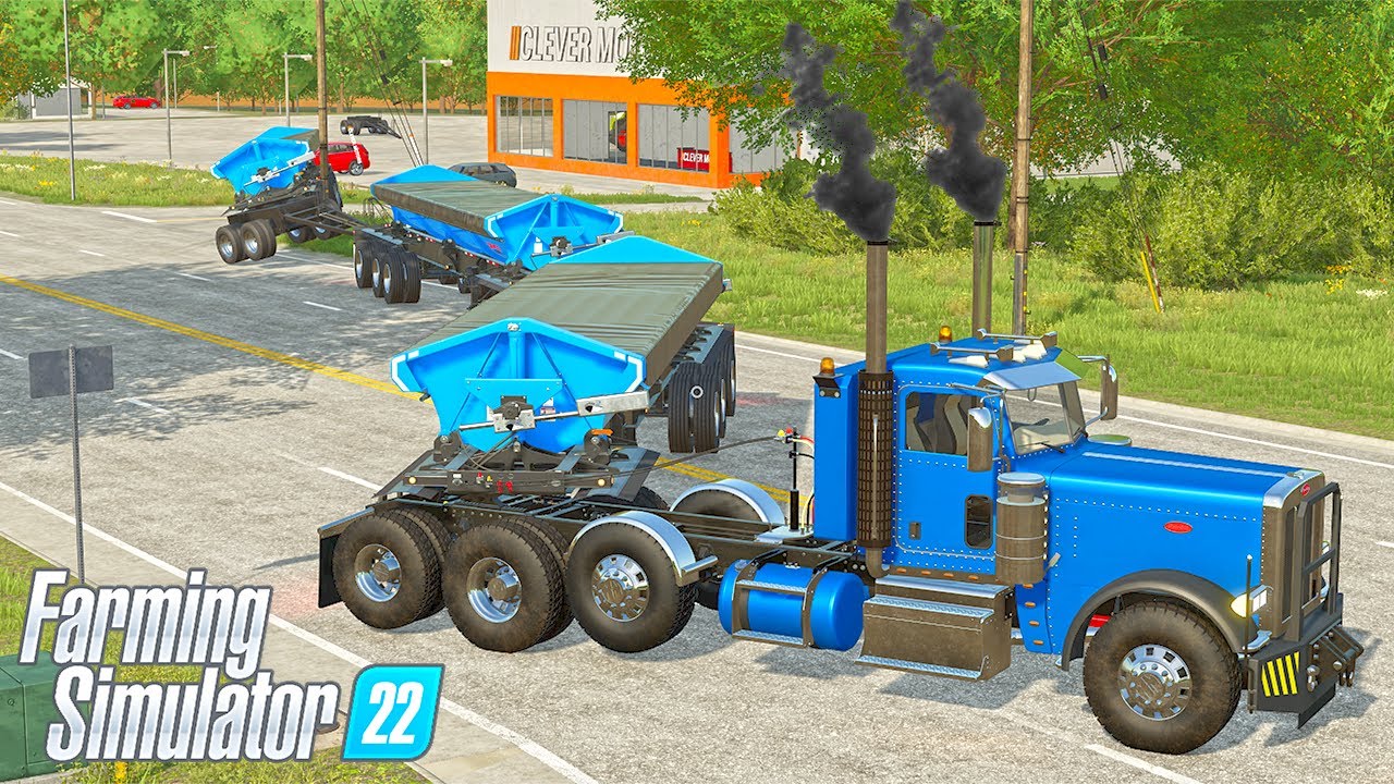 MASSIVE 6 Trailer Road Train! (300,000 lbs of Rock) | FS22 - YouTube