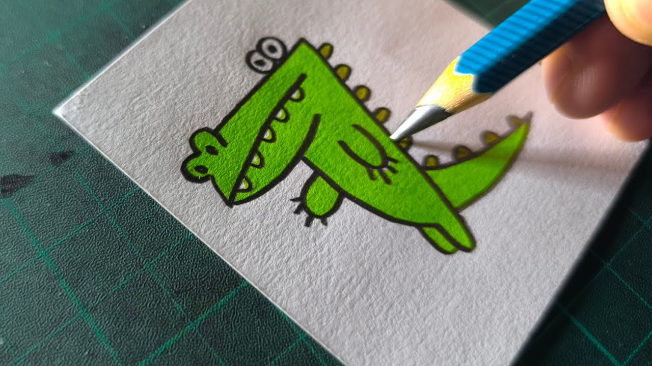 Can You Really Draw a CROCODILE Using Only Basic Shapes? - YouTube