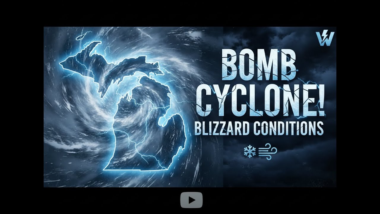 Bomb cyclone with blizzard conditions moving toward the Great Lakes ...