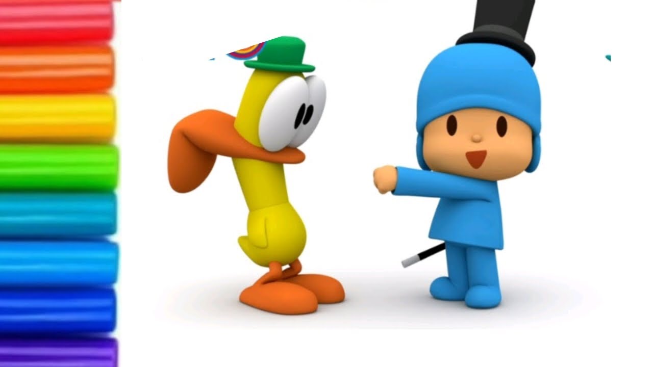Cute pocoyo & 💙 pato drawing | pocoyo drawing | pocoyo | easy drawing ...