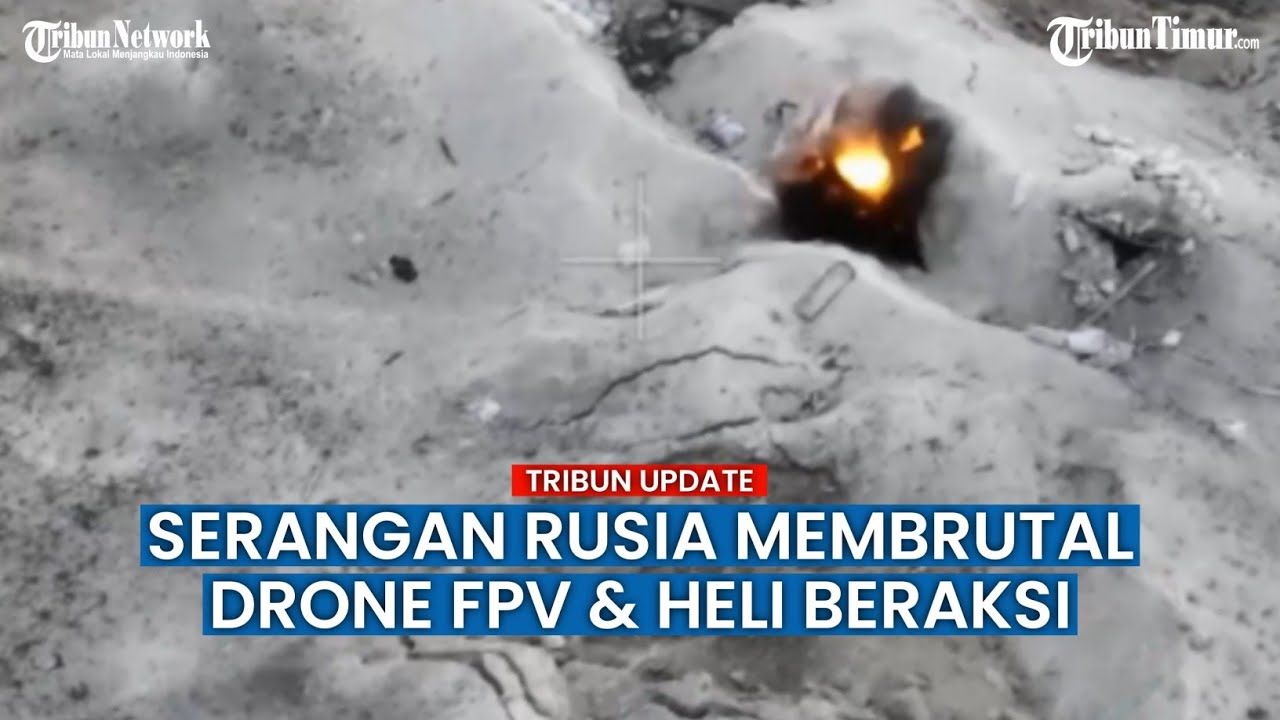 Helikopter dan Drone FPV Rusia Bersatu Hancurkan Parit Ukraina Belogorovka - YouTube