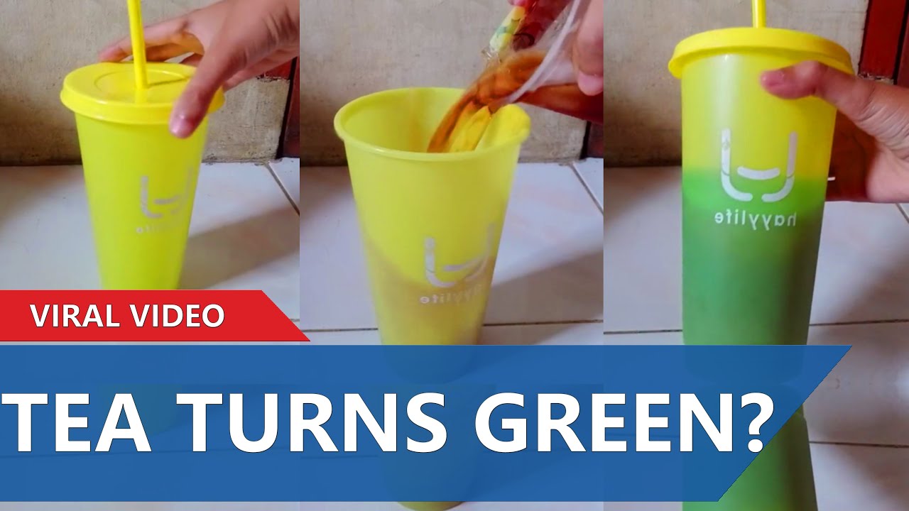 This bottled water can change color if you put cold tea water in this ...