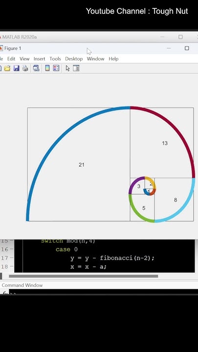Fibonacci Golden Spiral in MATLAB 🌀 #fibonacci #goldenspiral #matlab #coding #tutorial # ...