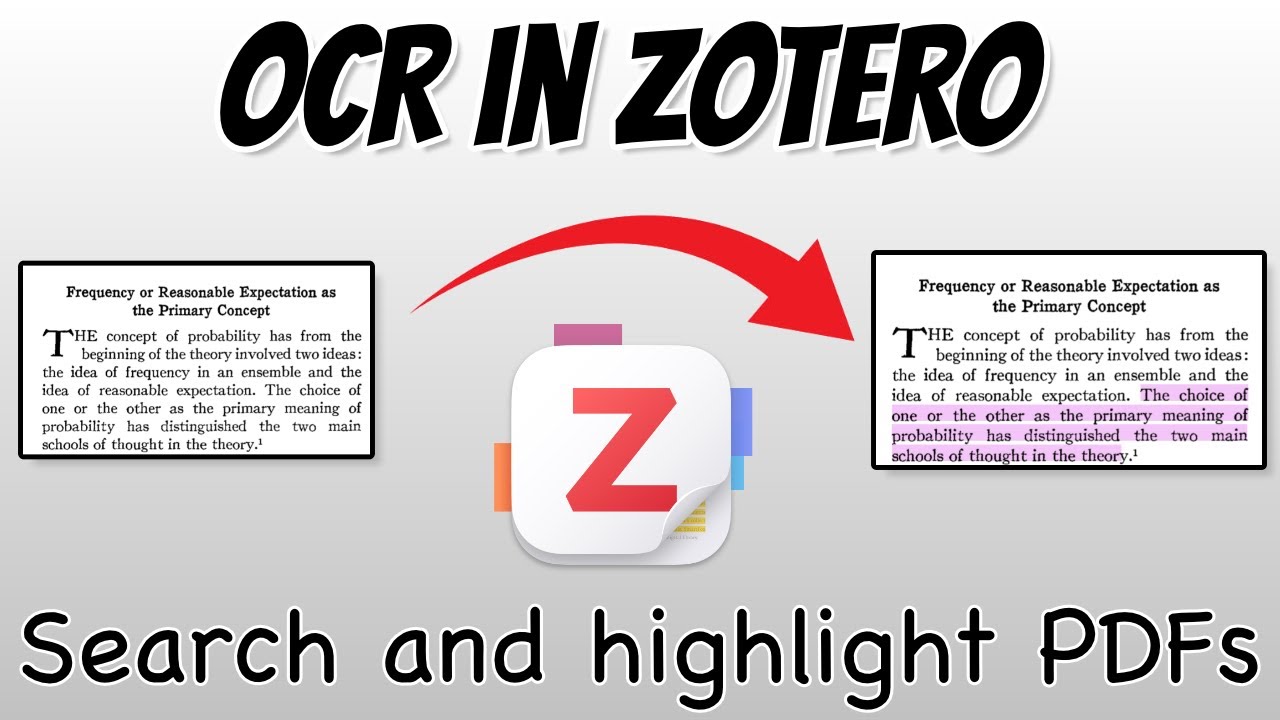 OCR in Zotero (Search and Highlight PDFs) - YouTube