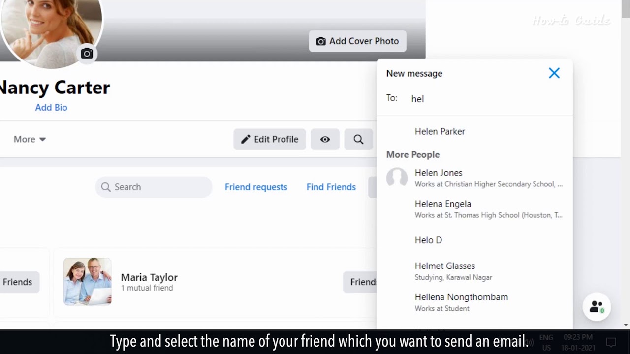 How To Add A Pic or Attachment To A Message in Facebook - YouTube