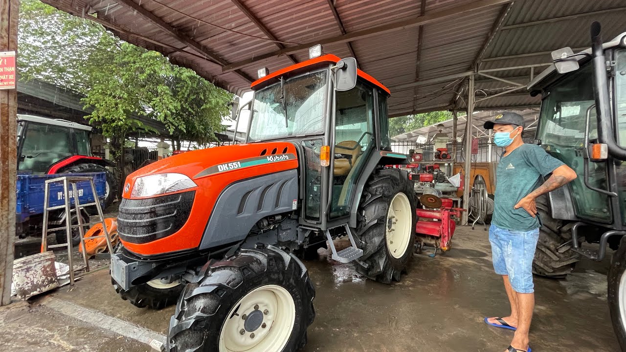 MÁY CÀY| KUBOTA DK551|TRACTOR| THEO TRAI AN GIANG VỀ CHẠY TRỤC| MANG ...