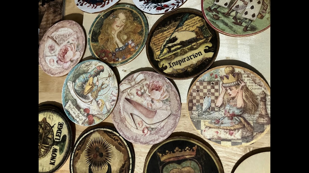 Decoupage - Easy DIY Coasters - Hot Method - Rice Paper - YouTube