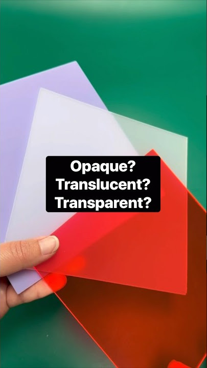 Transparent Opaque And Why Transparent Pigments Can Turn, 58% OFF