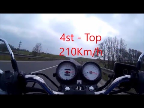 Honda Cb600f Hornet-Top speed 1st,2st,3st,4st