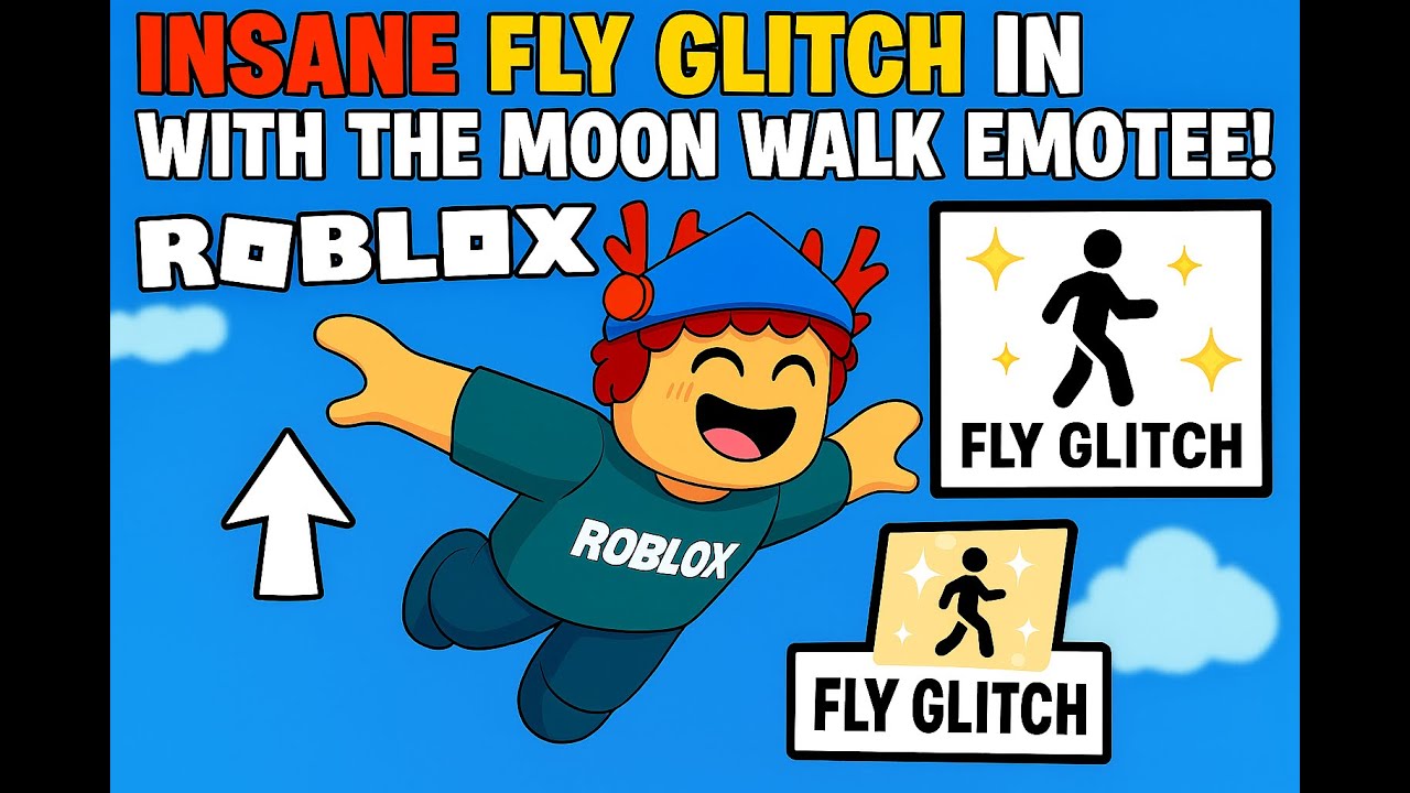 Insane Fly Glitch In Roblox With The Moon Walk Emote! - YouTube