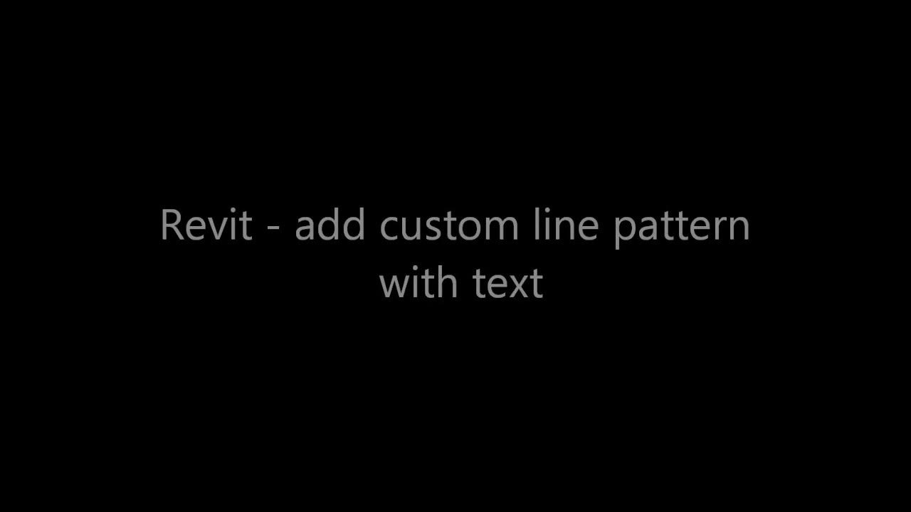 Revit custom line pattern with text - YouTube