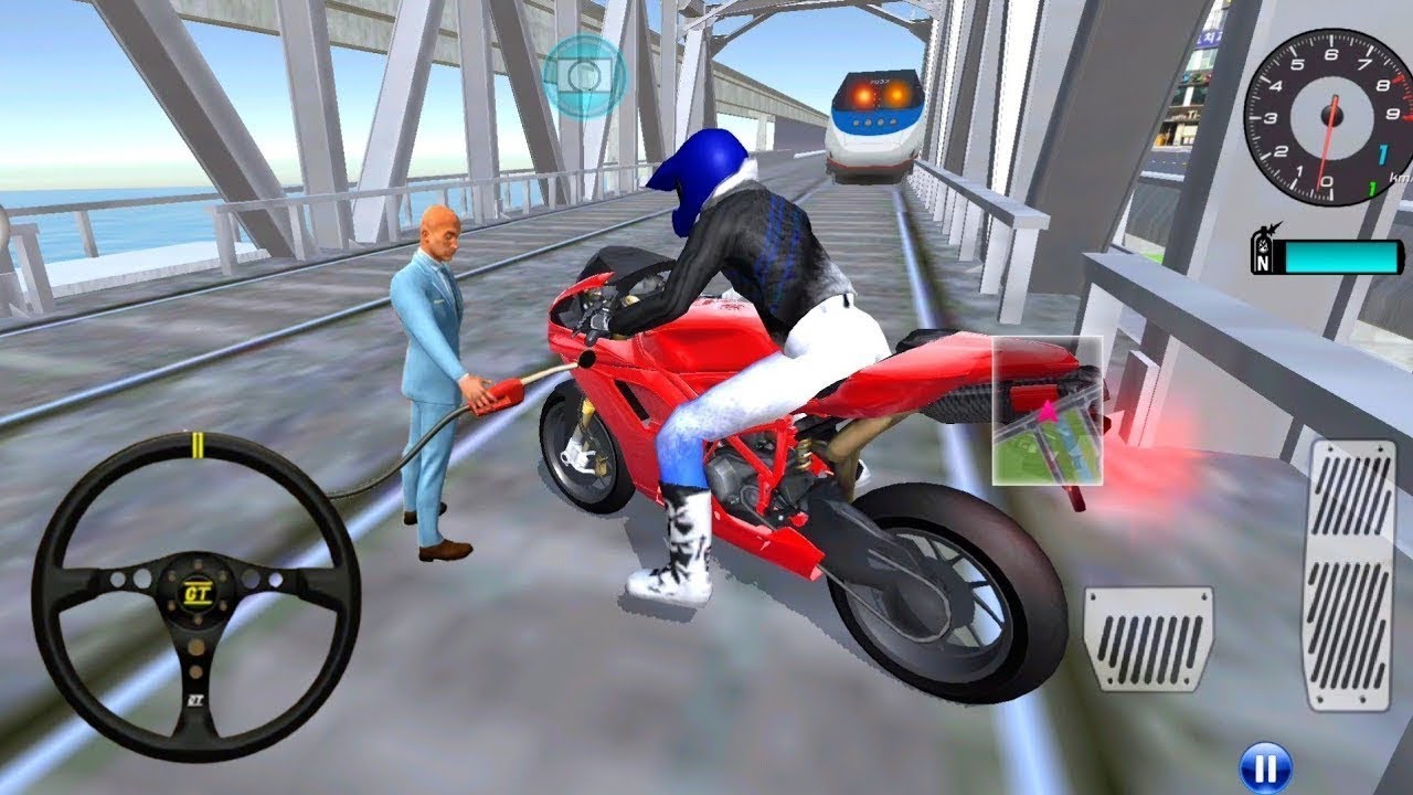 3D Driving Class Simulator - Bullet Train Vs Motorbike - Bike Driving ...