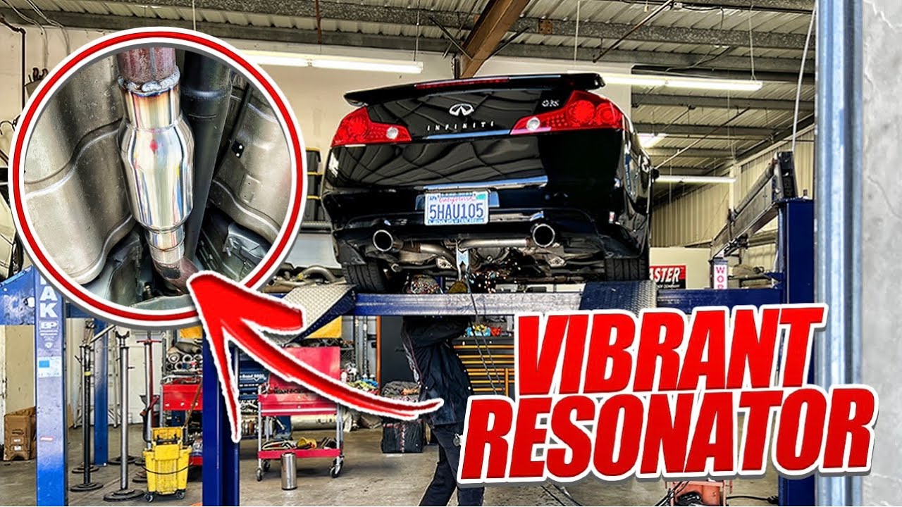 I PUT A VIBRANT RESONATOR ON MY INFINITI G35! *LOUD POPS* - YouTube