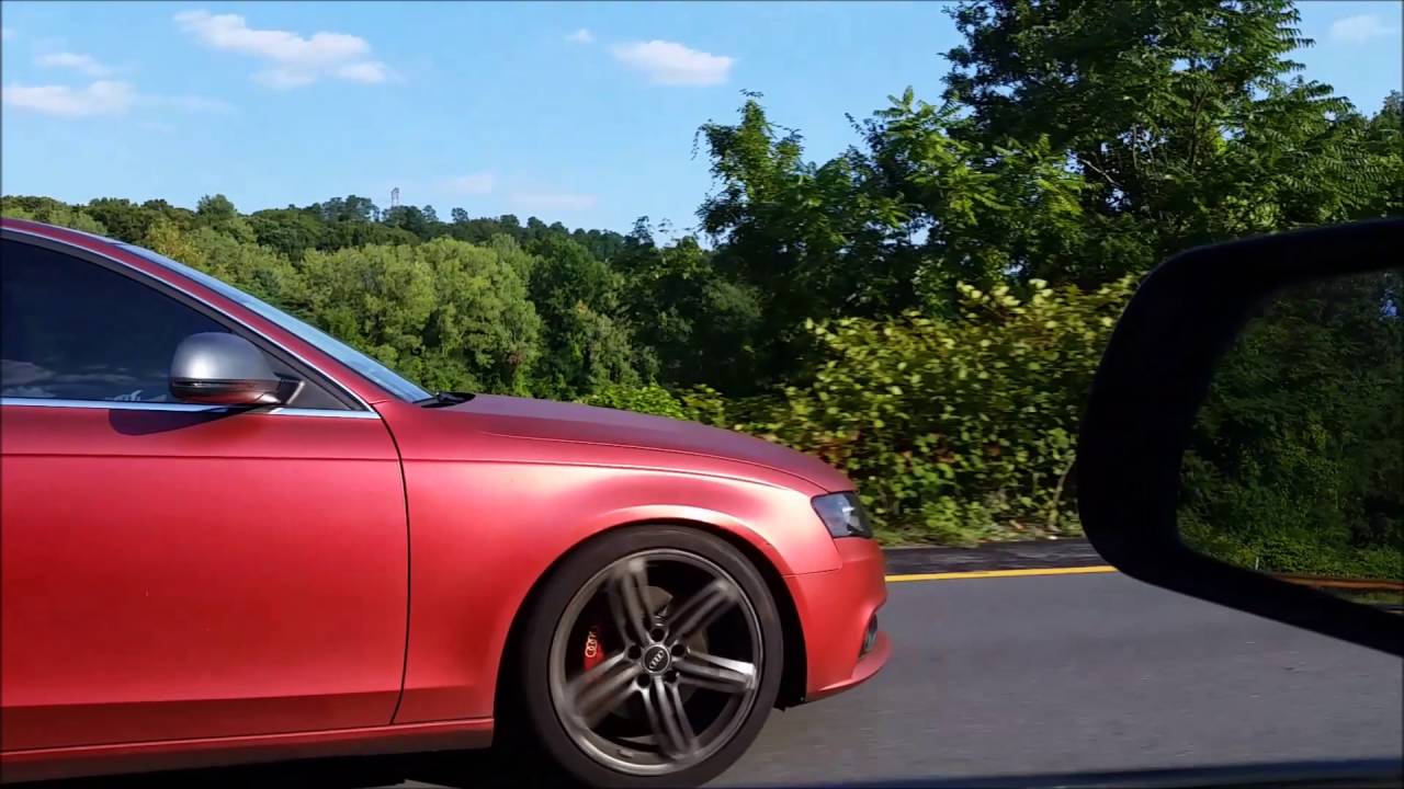 Audi A4 B8 - Matte / Satin Red Metallic (Liquid Wrapped) - Driving ...